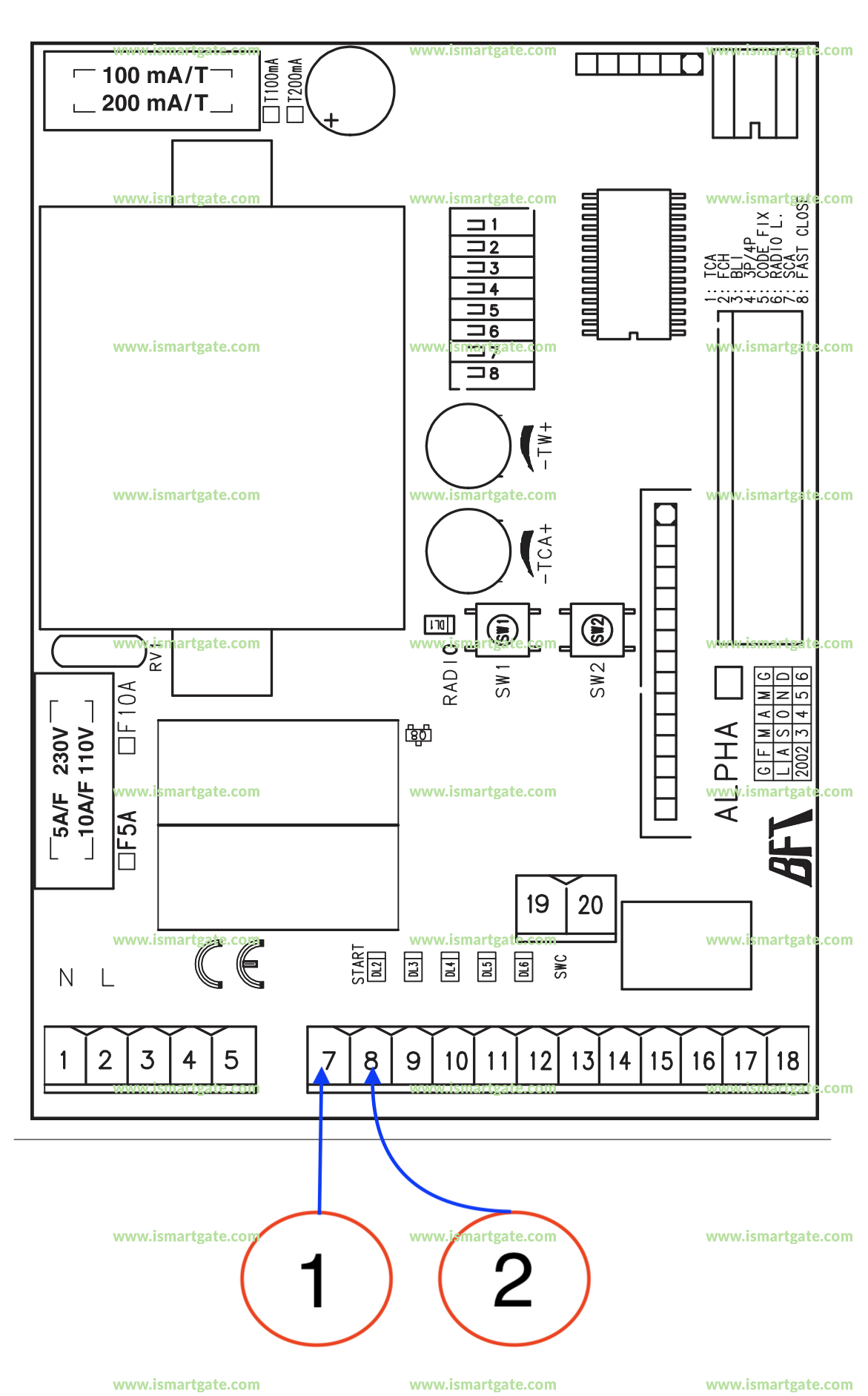 smart garage door opener for BFT ALPHA